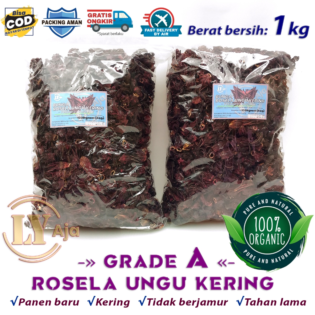 Jual Grosir Teh Bunga Rosela Ungu 1 Kg 1Kg LY Aja Kering Grade A ...