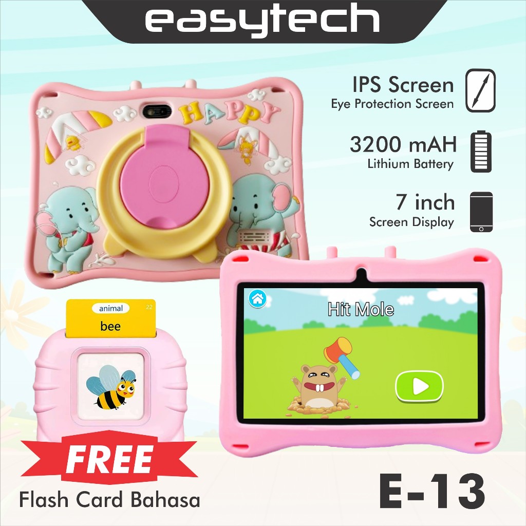 Jual Tablet Anak Android EASYTECH BUNDLING Edition Tablet Study Kids E-13 IPS Screen 7 Inch ...