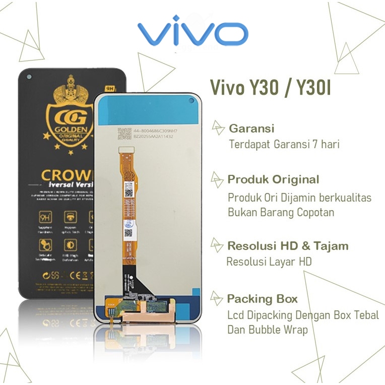 Jual LCD TOUCHSCREEN VIVO Y30 / LCD VIVO Y30 Y30I ORIGINAL FULLSET ...