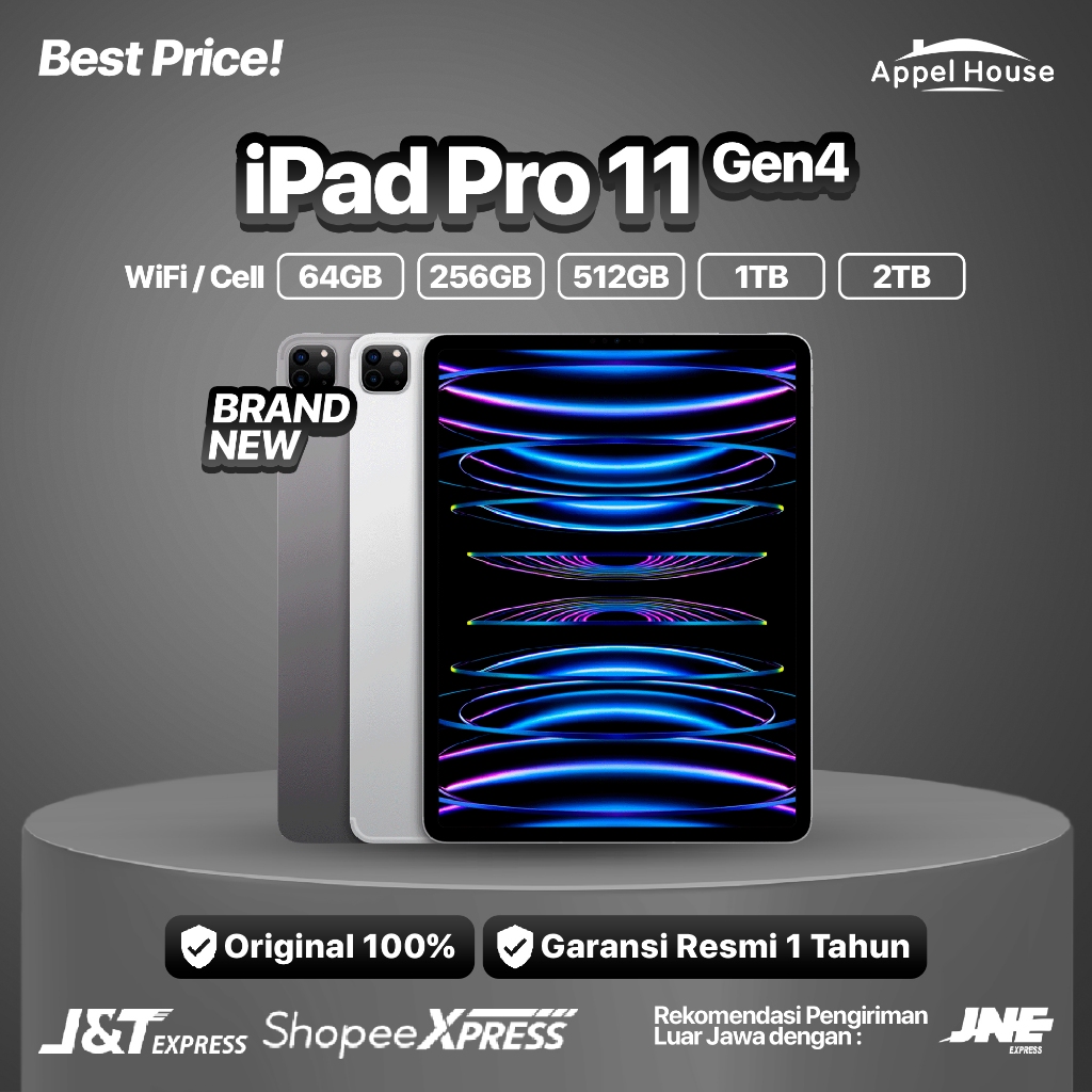 Jual IPAD PRO 11 (GEN 4) WIFI & CELL UNIT BARU GARANSI RESMI | Shopee ...
