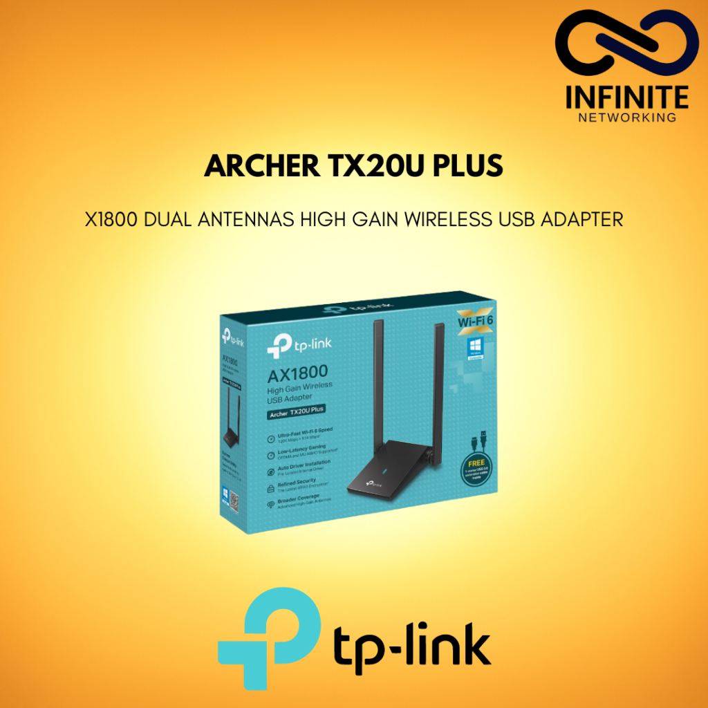 Jual TP-LINK Archer TX20U Plus AX1800 Dual Antennas Wireless USB ...