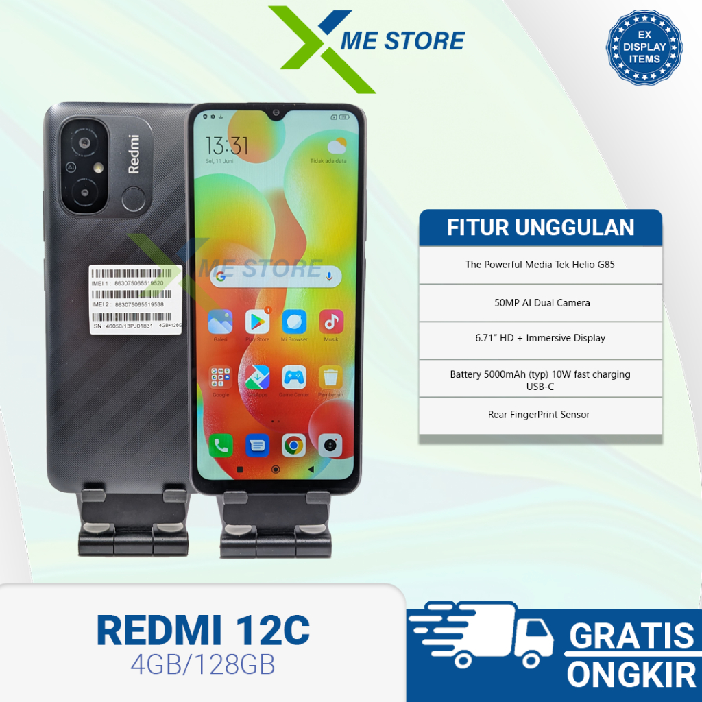 Jual REDMI 12C 3/32GB, 4/64, 4+128GB EX DISPLAY / EX DEMO HP ONLY ...