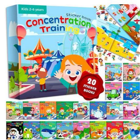 Jual Buku Stiker Concentration Training Sticker Book | Shopee Indonesia