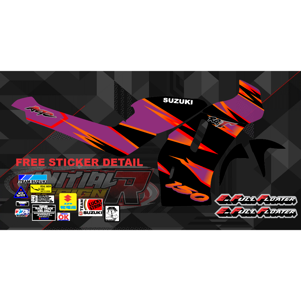 Jual Striping suzuki rgr 150 crystal model gamma 2 ( bisa request warna ...