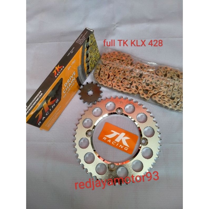 Jual gear set KLX 150 D tracker 150 full TK 428 supermoto harian 40-50 ...