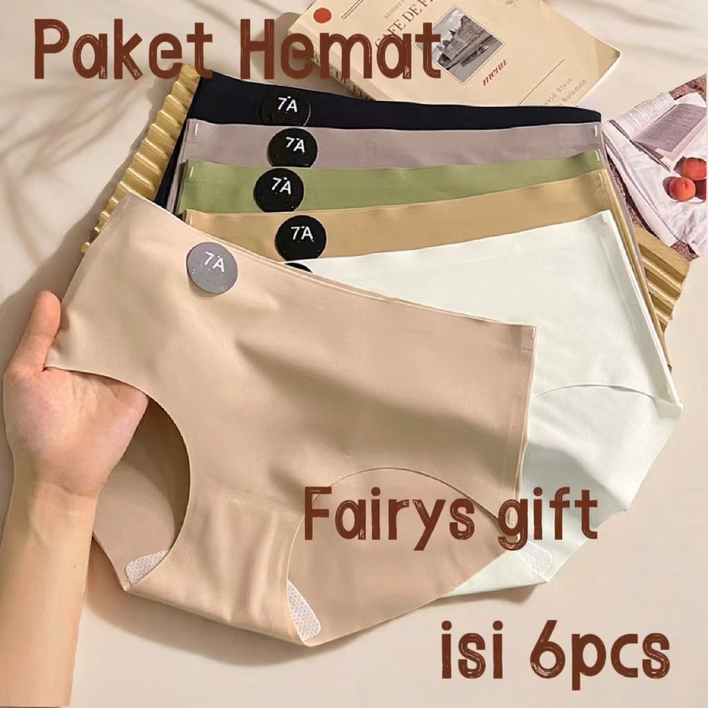 Jual Paket Hemat isi 6pcs Celana Dalam Seamless Wanita CD 7A | Shopee ...