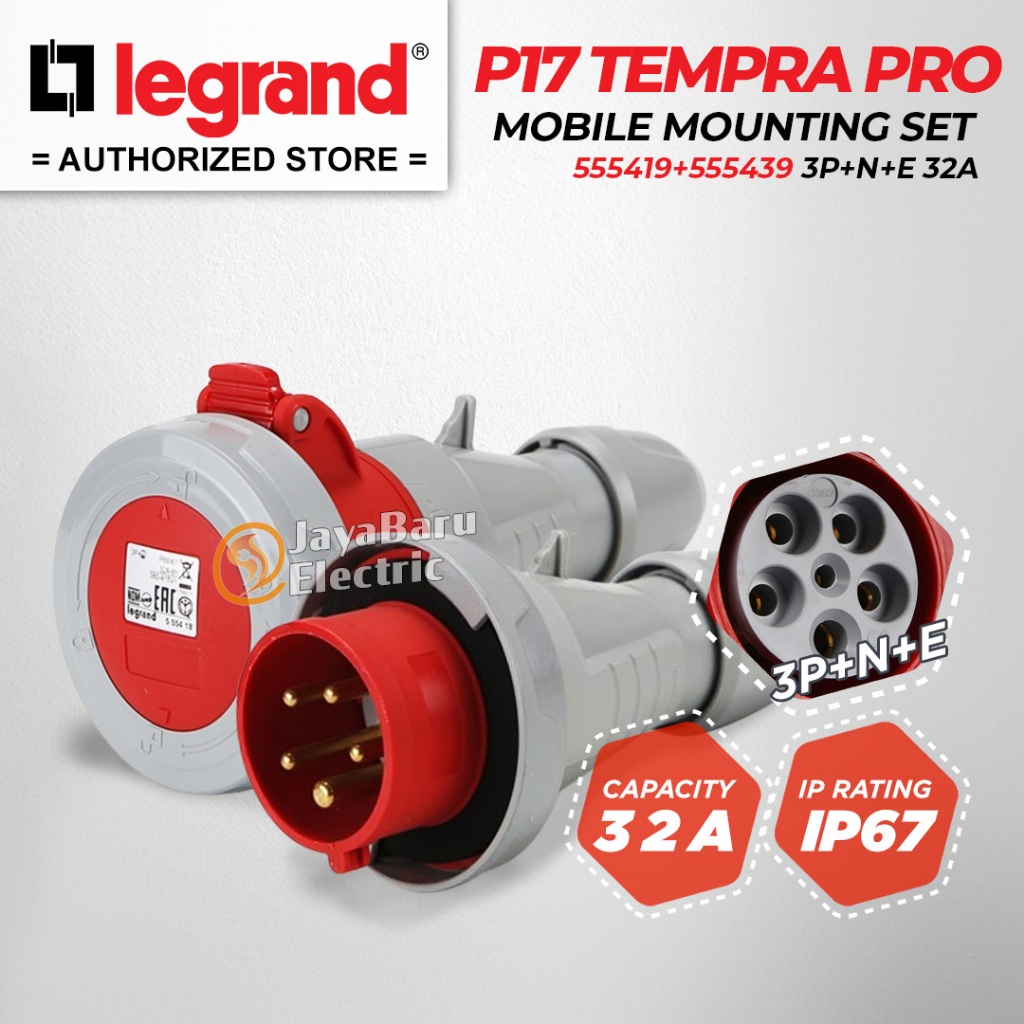 Jual Legrand Paket 1 Set Plug Mobile Mounting Socket 3P+N+E / 5 Pin ... Jual Legrand Paket 1 Set Plug Mobile Mounting Socket 3P+N+E / 5 Pin ...