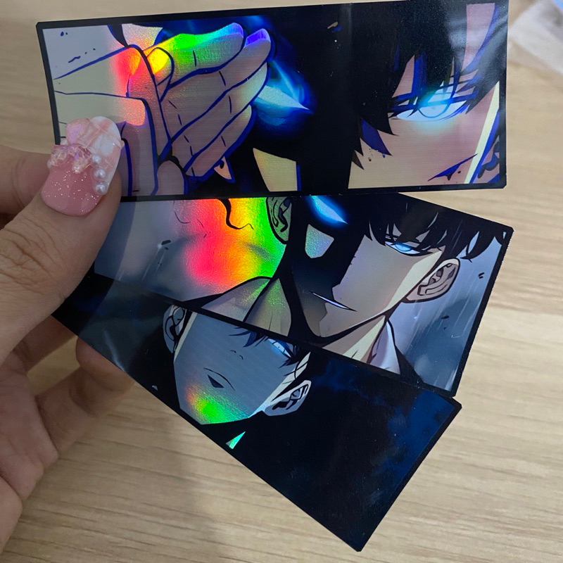 Jual (5pcs) Sticker Slap Hologram Solo Leveling, Stiker Hologram Solo ...