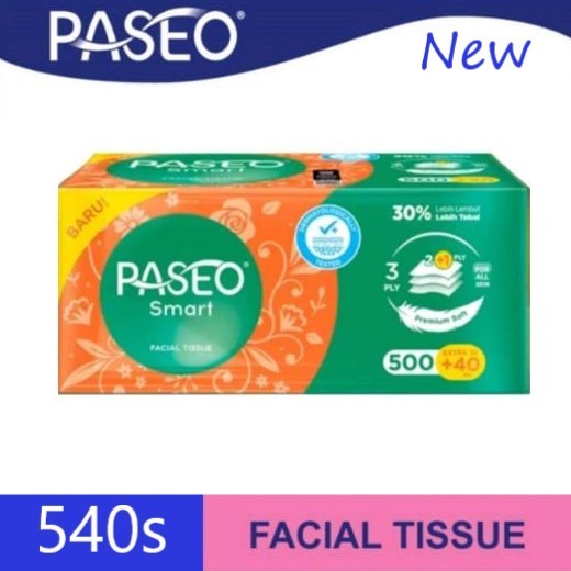 Jual Tissue PASEO Smart 3ply 540s /Paseo 200s/Paseo 50s/Facial Tissue ...