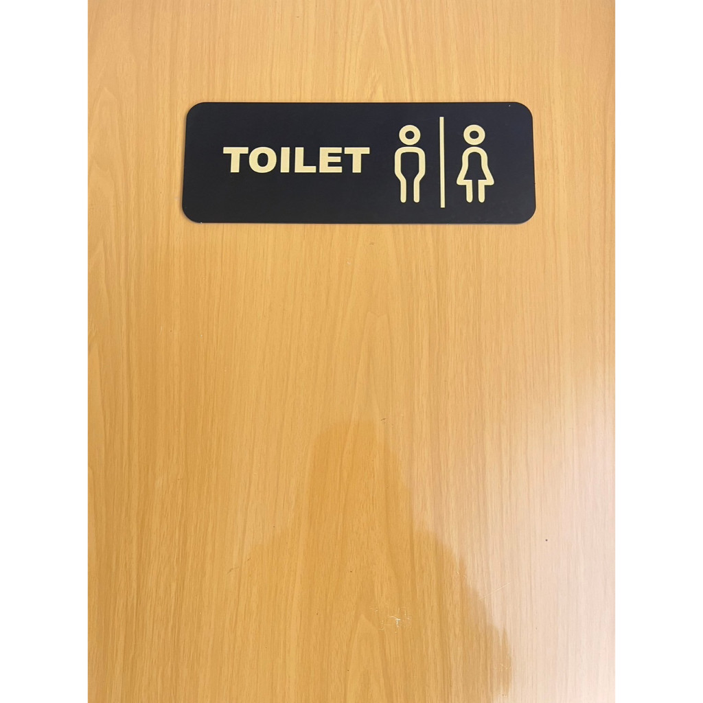Jual Akrilik Toilet Black Gold Mewah Elegan Minimalis Estetik Sign ...