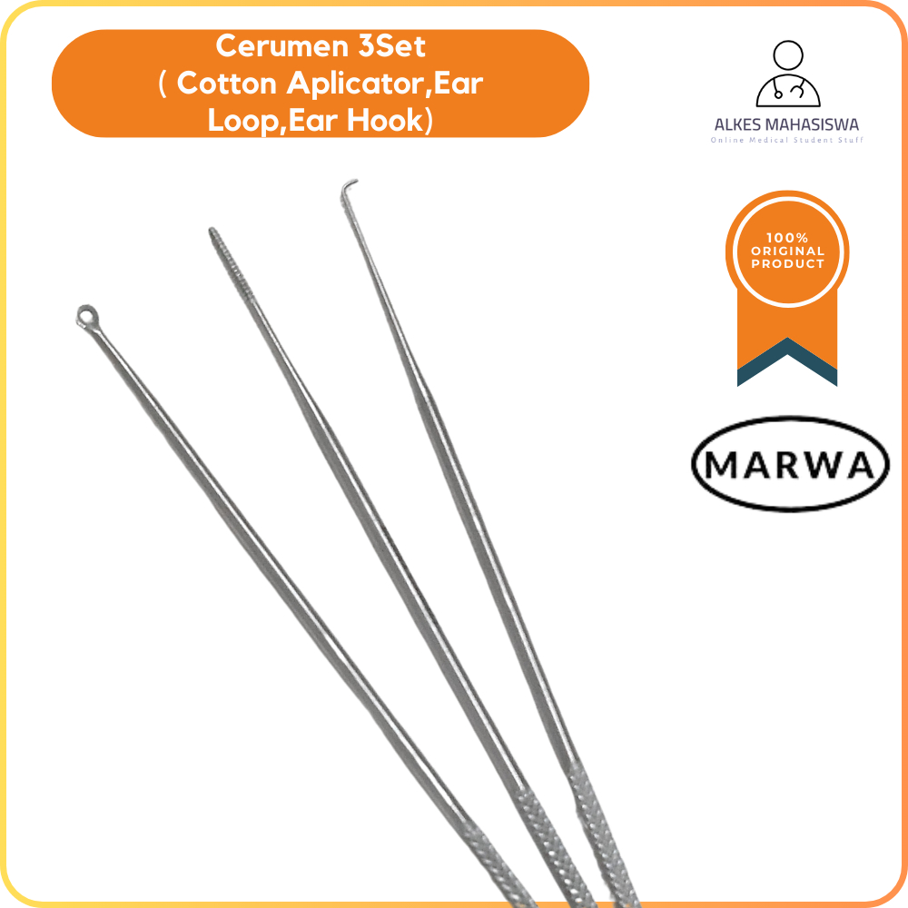 Jual Cerumen Set Serumen 3Set (Cotton Aplicator, Ear Loop dan Ear Hook ...