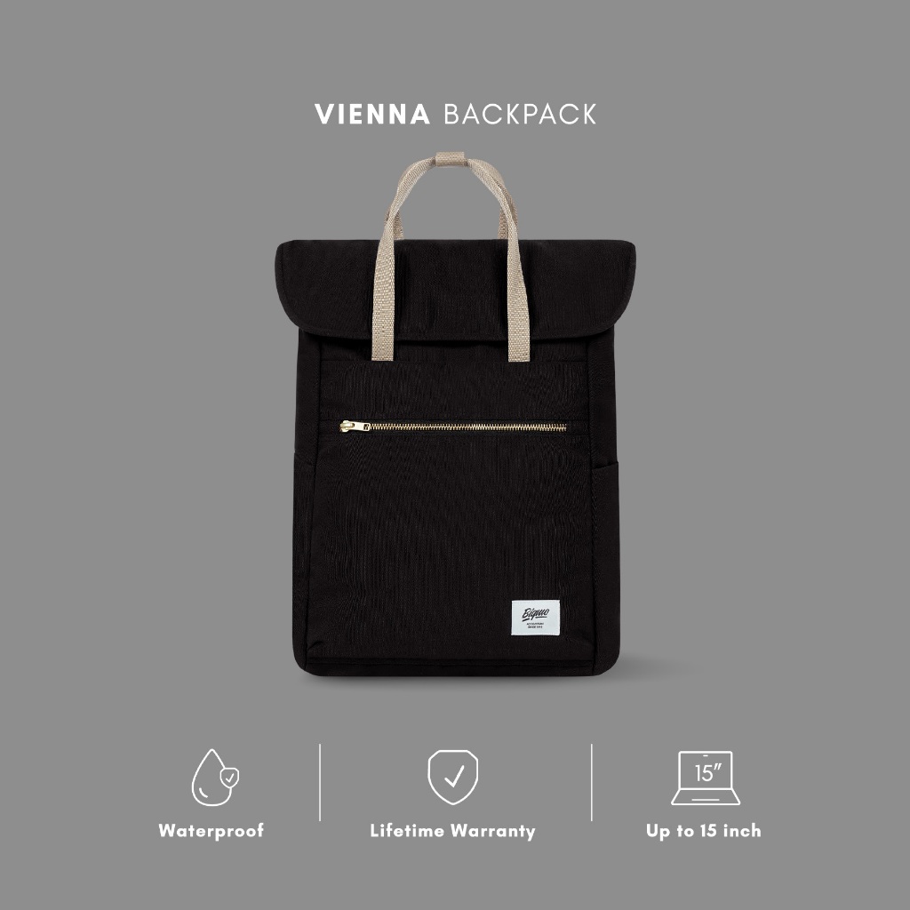 Jual Bigmo Tas Ransel Wanita Water Resistant Water Proof Vienna Black ...