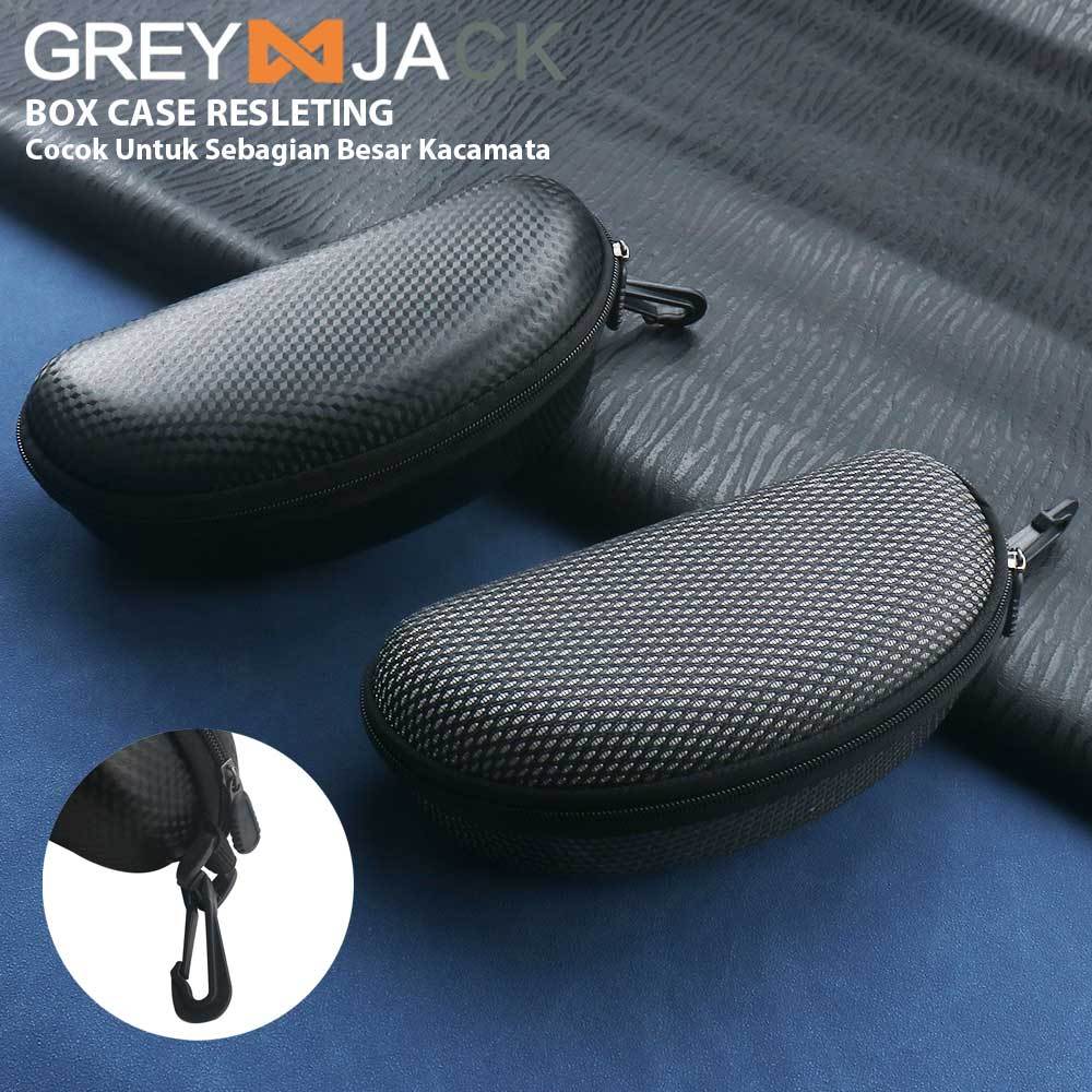Jual Grey Jack Box Resleting Kacamata Resleting Hitam Kokoh Lebar ...