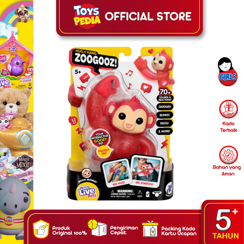 Jual Mainan Interaktif Plush Squish Little Live Pets Hug n' Hang ...