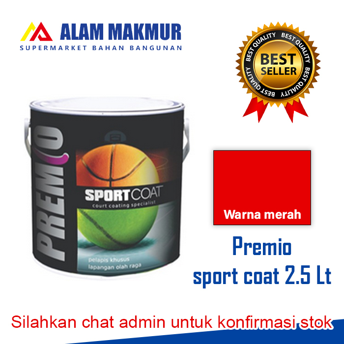 Jual Premio sport coat/cat lapangan isi 2.5 liter merah | Shopee Indonesia