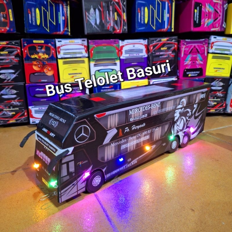 Jual Miniatur bus Telolet AKAP jumbo basuri panjang 45 cm full variasi ...