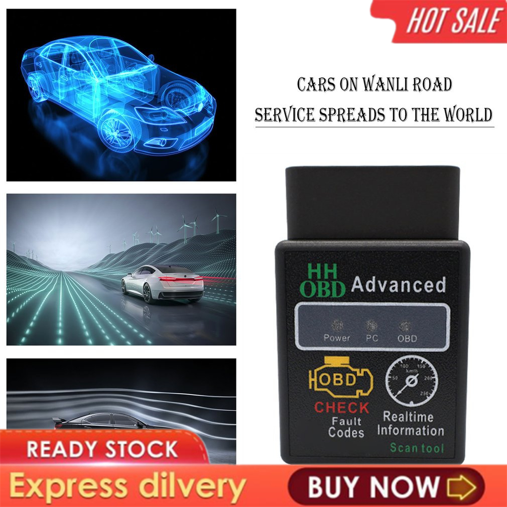 Jual OBD V2.1 chip Bluetooth car fault detector elm327 obd2 | Shopee ...