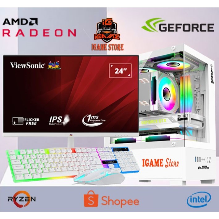 Jual FULL SET PC GAMING AMD RYZEN 5 5600G/Monitor 24"/DDR4 16GB/SSD ...