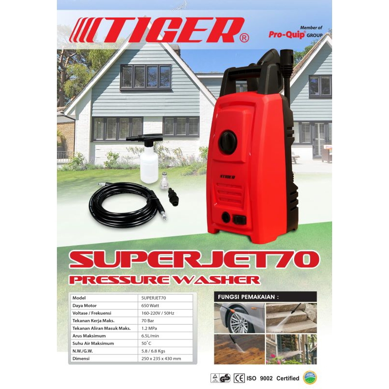 Jual MURAH!! mesin steam cuci / pressure washer super jet 70 tiger ...
