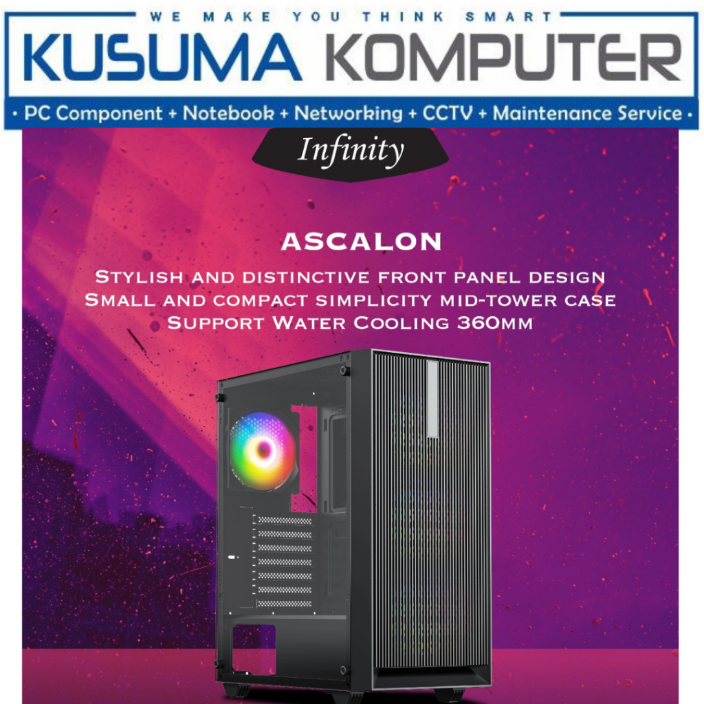 Jual Casing Infinity ASCALON Free 3 Fan ATX Gaming Case | Shopee Indonesia