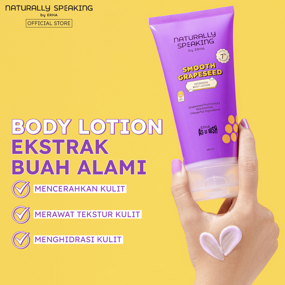 Jual ERHA Naturally Speaking Smooth Grapeseed Intensive Body Lotion 180 ...