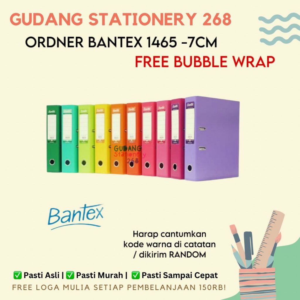 Jual Ordner BANTEX 1465 / Tempat File Dokumen BANTEX 1465 / Map Ordner BANTEX 1465 Warna Warni ...