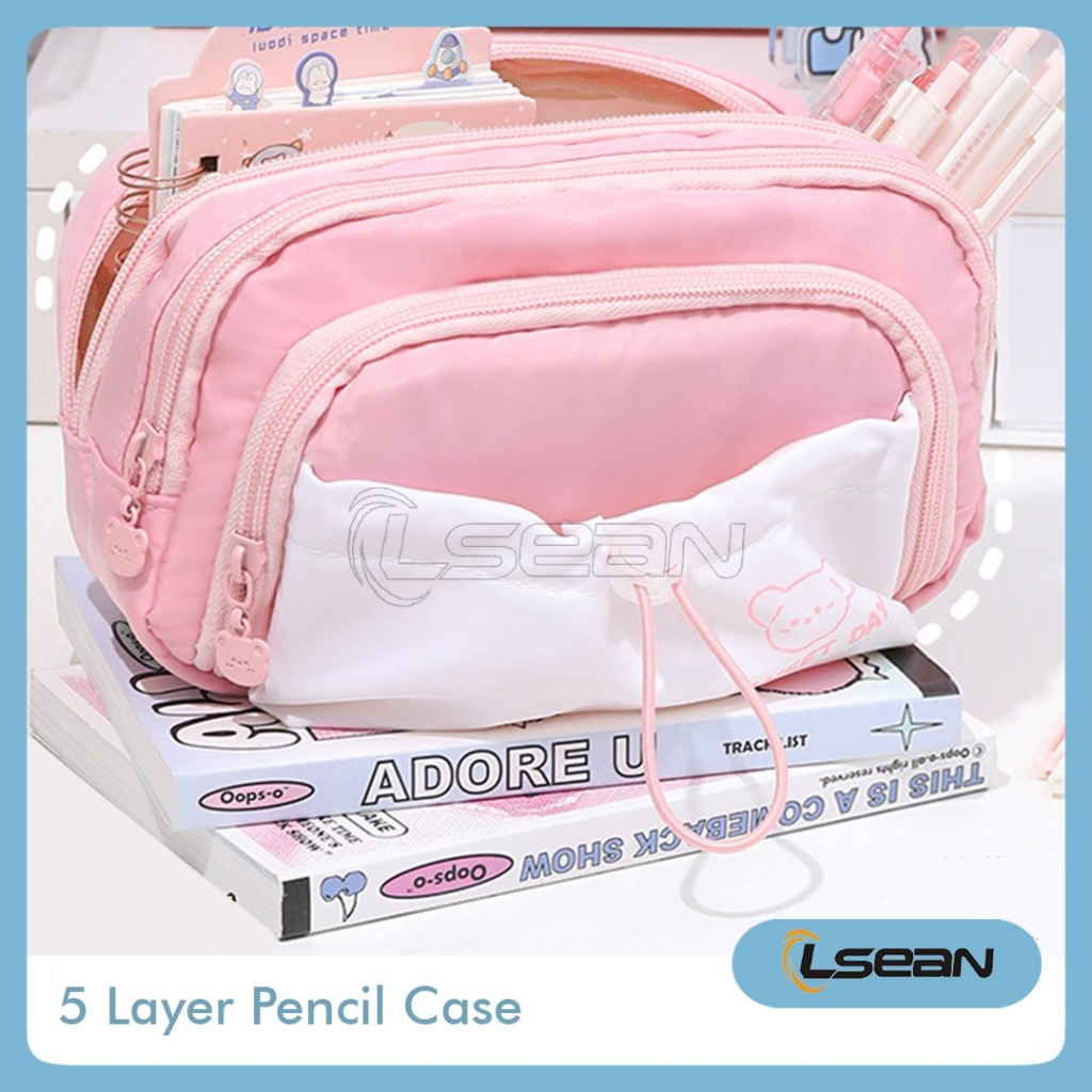 Jual Pencil Case Serut Multifungsi Multi Layer Pouch Organizer Makeup ...