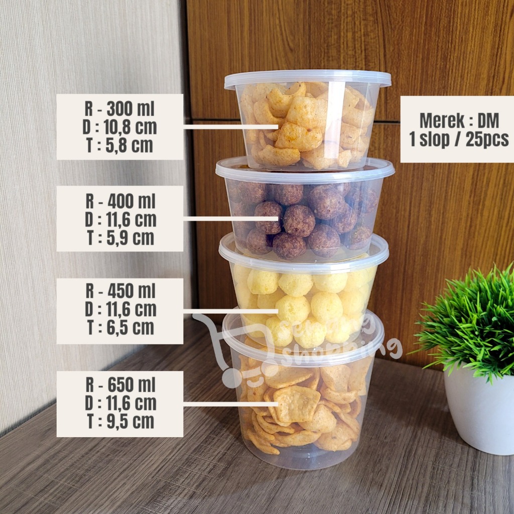 Jual Thinwall DM KOTAK MAKAN BULAT 300 ML 400ML 450ML 650ML ROUND BOWL | Shopee Indonesia