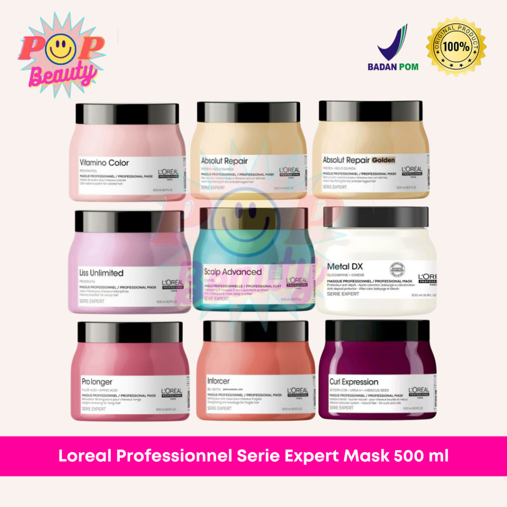 Jual Loreal Mask 500 ML Vitamino Curl Liss Absolut Repair Inforcer ...