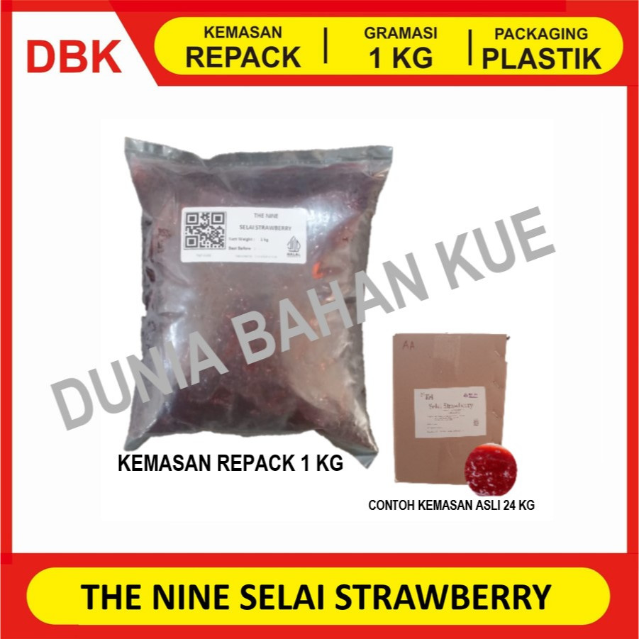 Jual THE NINE SELAI STRAWBERRY - REPACK 1 KG / STOBERI STRAWBERRY JAM ...