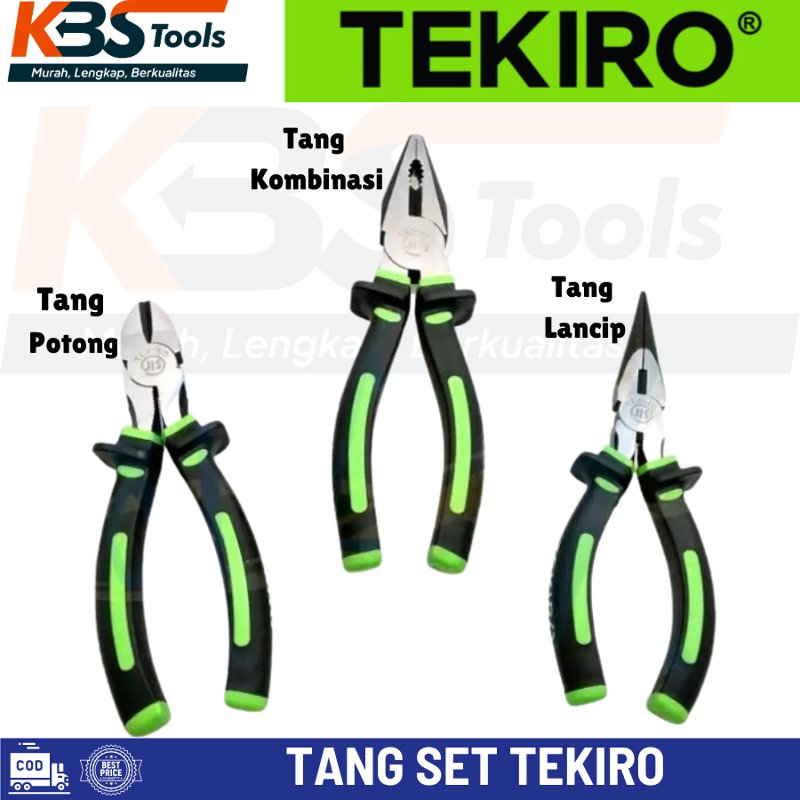 Jual TEKIRO Tang Set Kombinasi 8" + Tang Potong 8" + Tang Lancip 8 ...