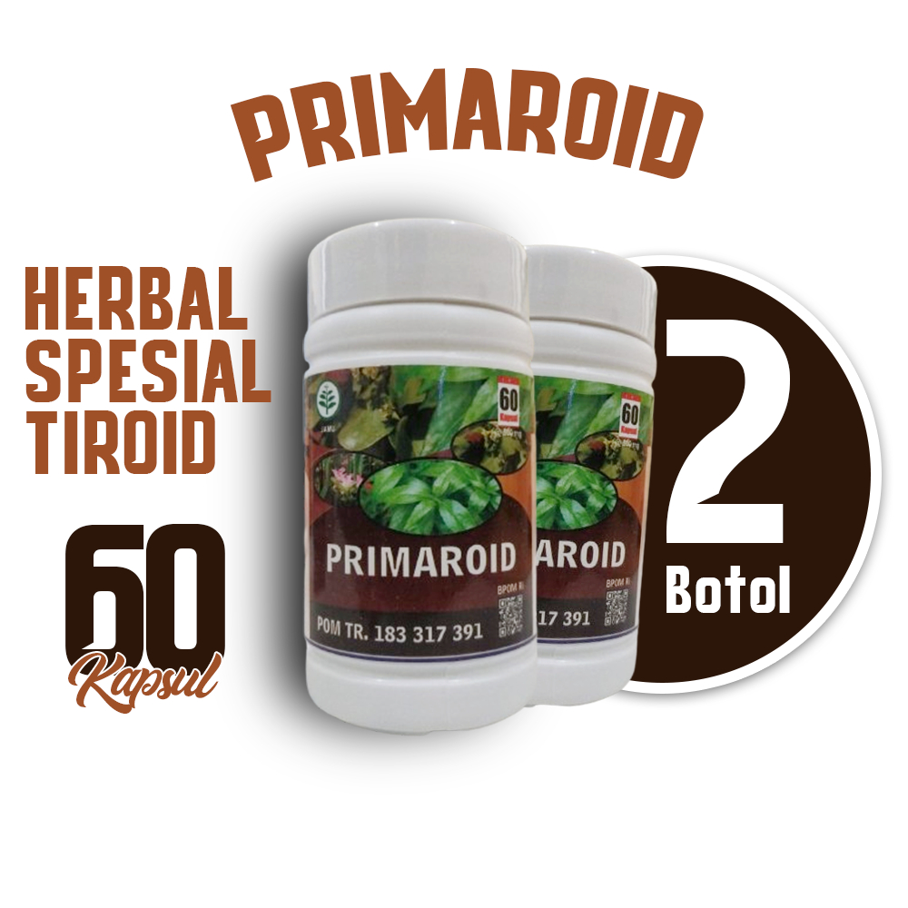 Jual Primaroid 2 Botol Obat Benjolan di Leher Tiroid obat gondongan ...
