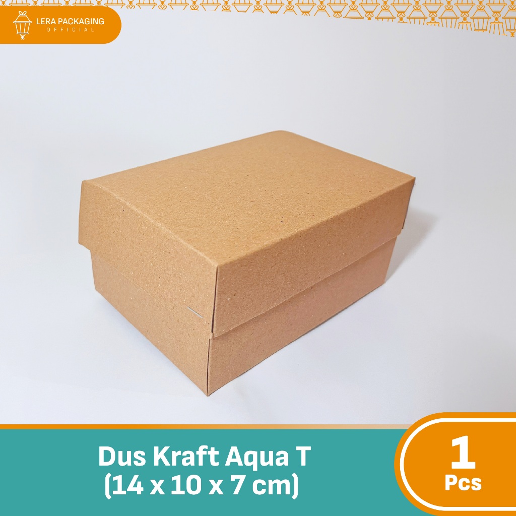 Jual AQUA T - Kotak Dus Kraft Coklat R3 Non Renda/Kotak Dus Kue & Air ...