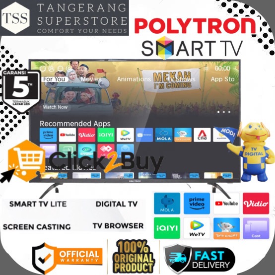 Jual POLYTRON TV 32INCH PLD32CV1569 PLD 32MV 1569 DIGITAL TV EASY SMART TV HD LED TV POLYTRON ...