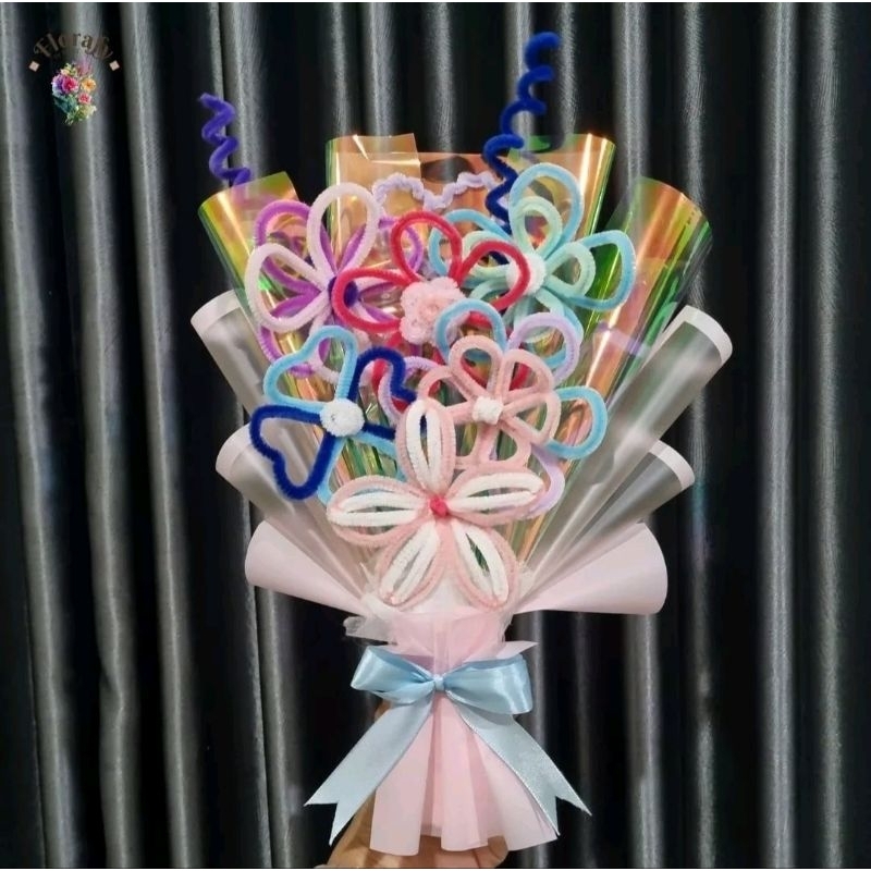 Jual Buket Kawat Bulu l Kado Sempro Ulang Tahun (pretty bouquet ...