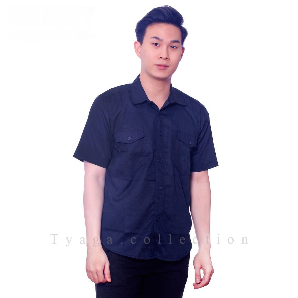 Jual Seragam Kemeja Lengan Panjang & Lengan Pendek Biru Navy NET TV ...