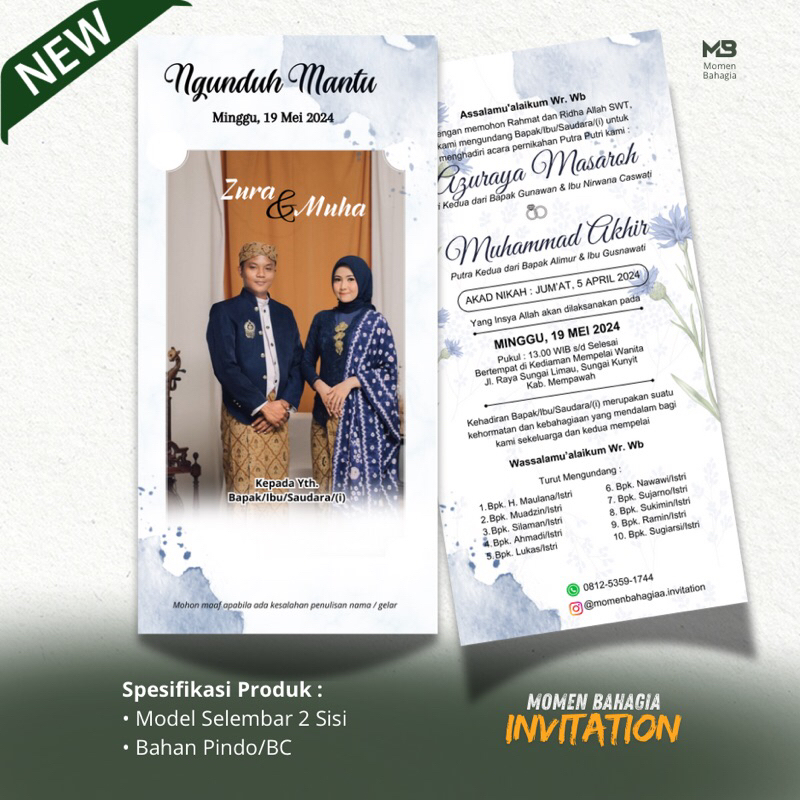 Jual (BEST SELLER) Undangan Pernikahan Custom Foto Sendiri Desain ...
