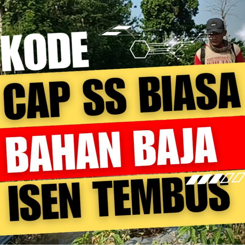 Jual ( BISA COD ) KODE Cap SS Biasa Bahan Baja Isen | Shopee Indonesia