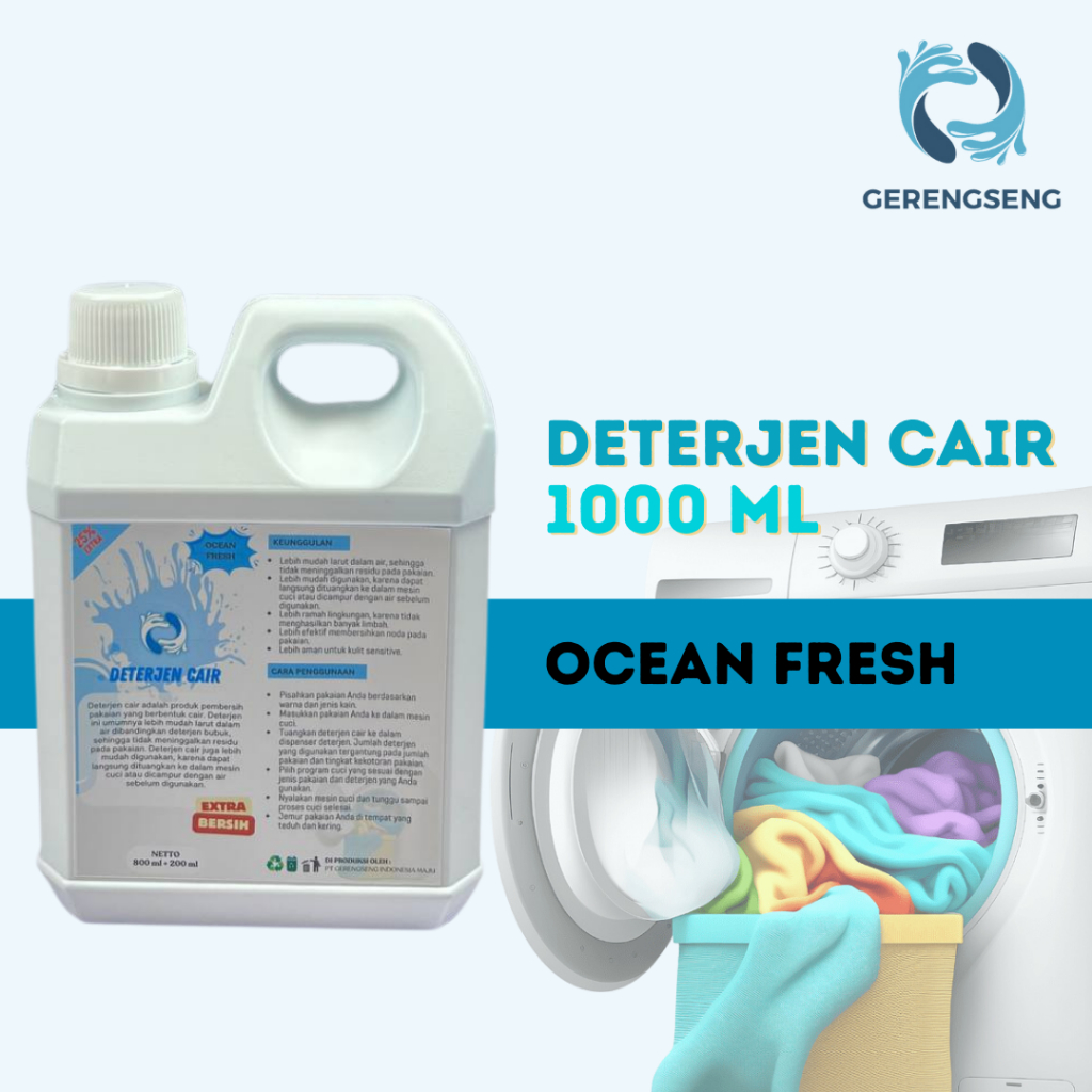 Jual GERENGSENG Deterjen Cair Sabun Cuci Pakaian Baju Detergent Laundry ...