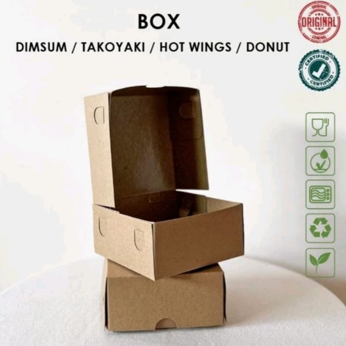 Jual 50 Pcs Paper Lunch Box Kraft XS Kemasan Dimsum Takoyaki Desert ...