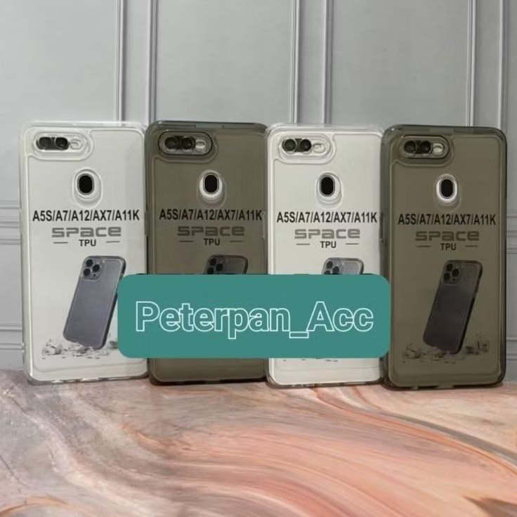 Jual CASE OPPO A5S / A7/ A12 / A11K / F9 CASE CLEAR SPACE BENING PROTEC ...