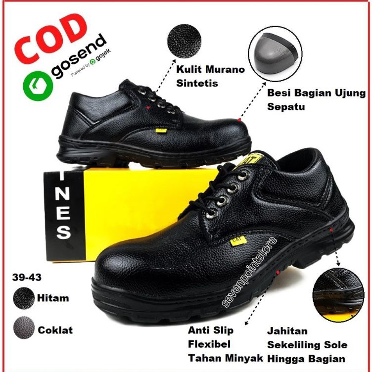 Jual FASH Baru SEPATU SAFETY SEMI BOOTS PRIA KULIT TALI SAVETY BUT ...