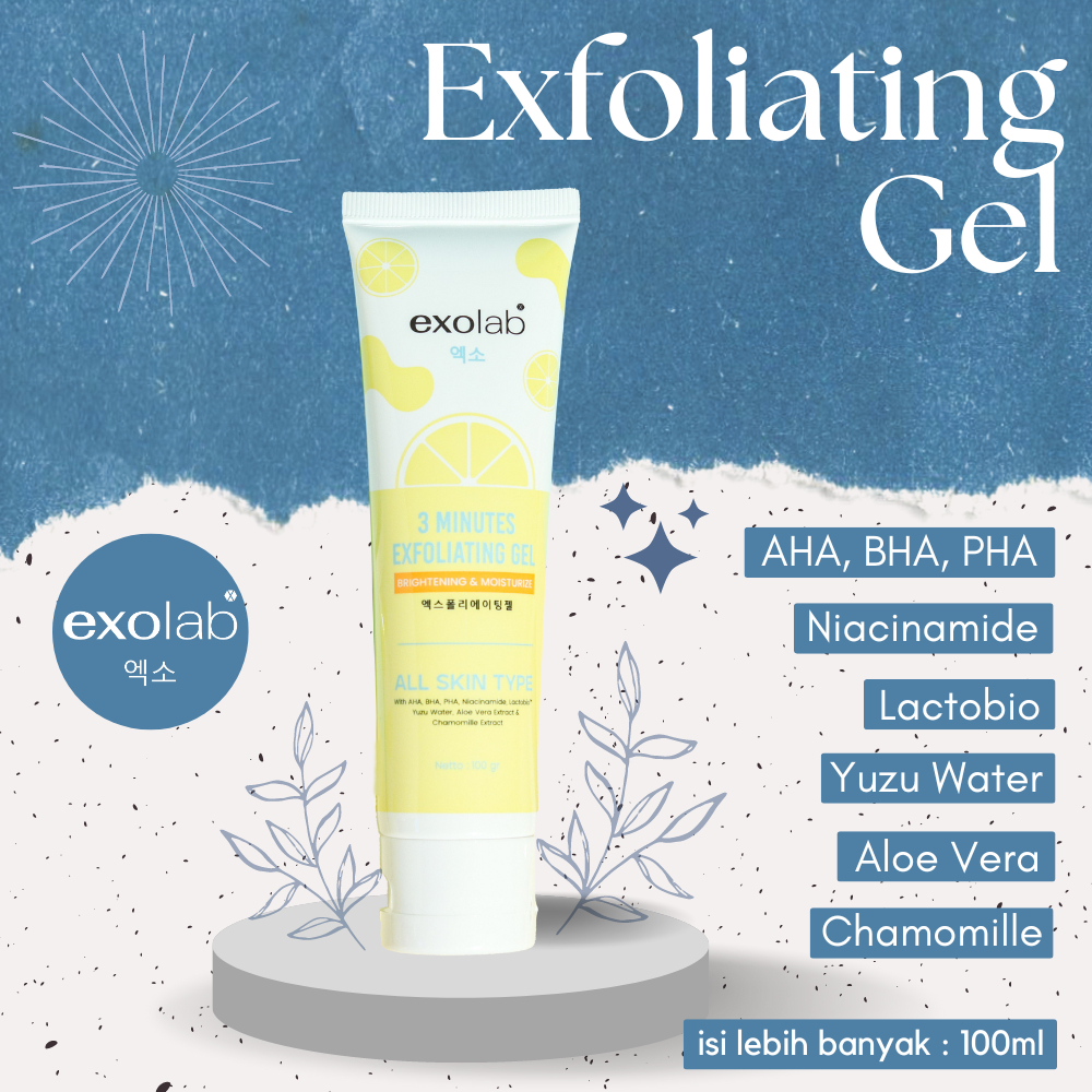 Jual Exolab Exfoliating Gel | 100ml | Pengelupasan kulit Peeling Eksfoliasi Wajah Pemutih ...