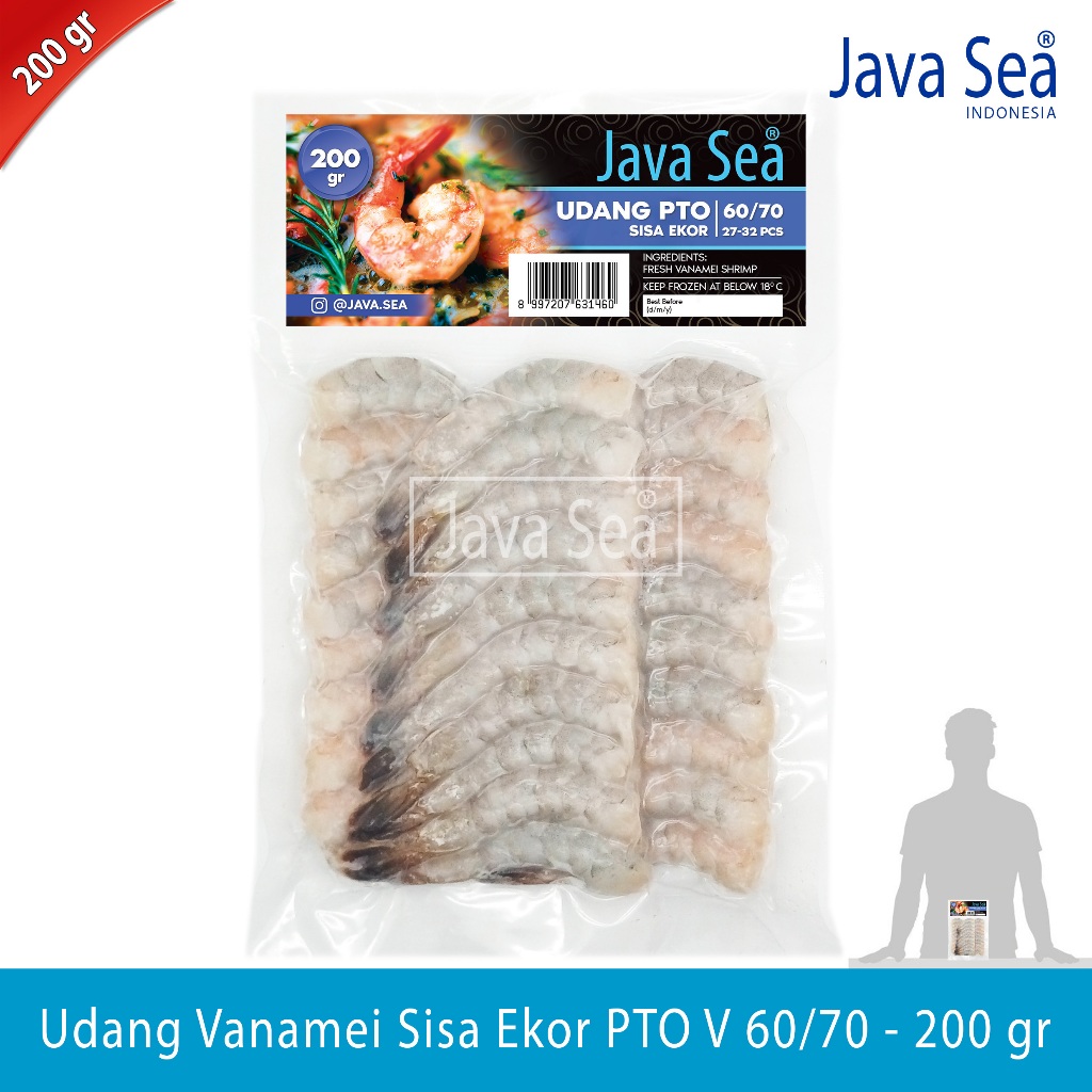 Jual Udang Vanamei Sisa Ekor PTO V 60/70 pack 200gr Java Sea | Shopee ...