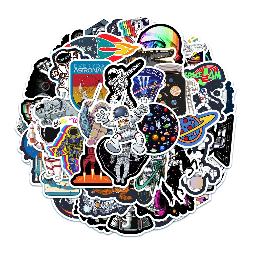 Jual 50 PCS gaya planet luar angkasa astronot lucu stiker untuk Buku ...