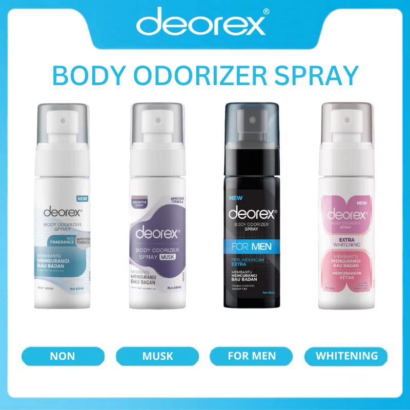 Jual Deorex Body Odorizer Spray Deodorant Pengilangan Bau Badan Spray ...