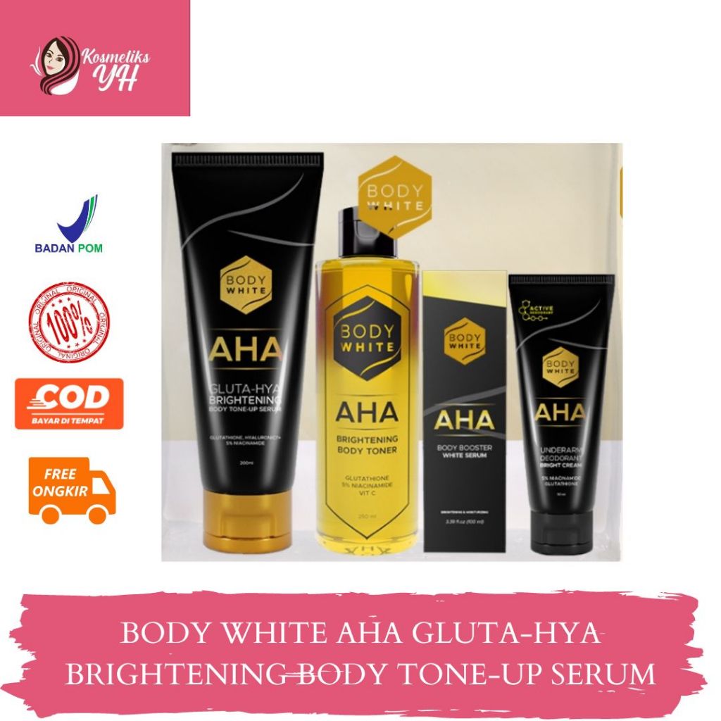 Jual BODY WHITE AHA BODY BOOSTER WHITE SERUM ATAU BODY SERUM AHA SERTA ...