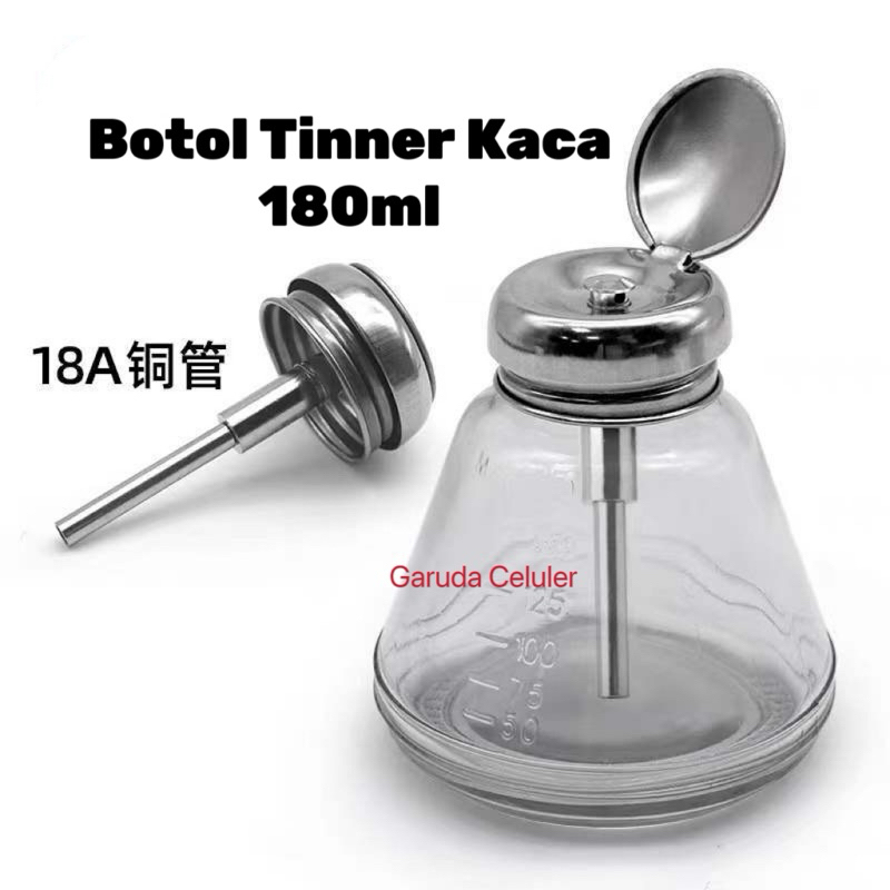 Jual Botol Tinner / Glass Alcohol Bottle Botol Tinner Kaca 180ml | Shopee Indonesia