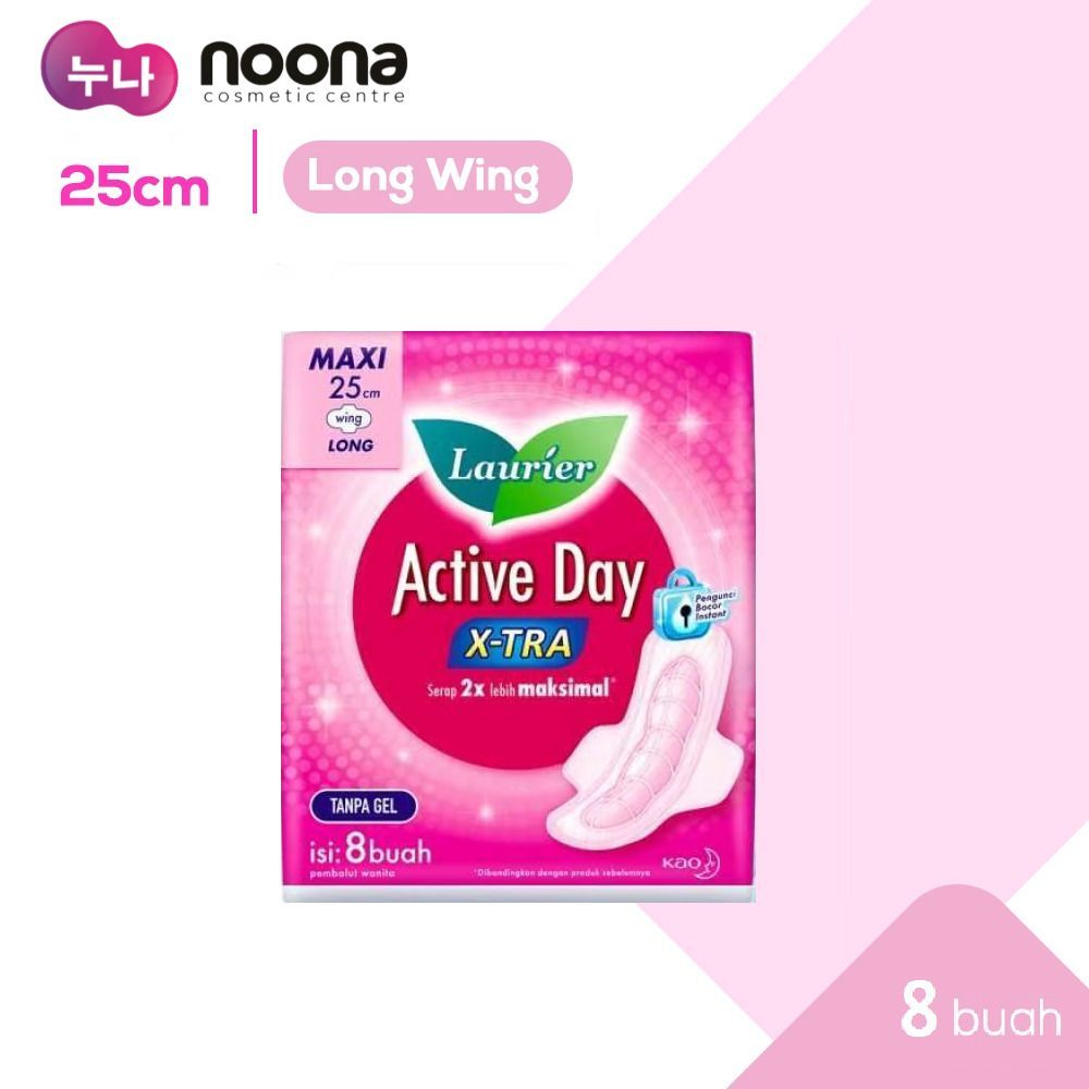 Jual LAURIER ACTIVE DAY X-TRA LONG WING 25CM (ISI 8 / ISI 16) | Shopee ...