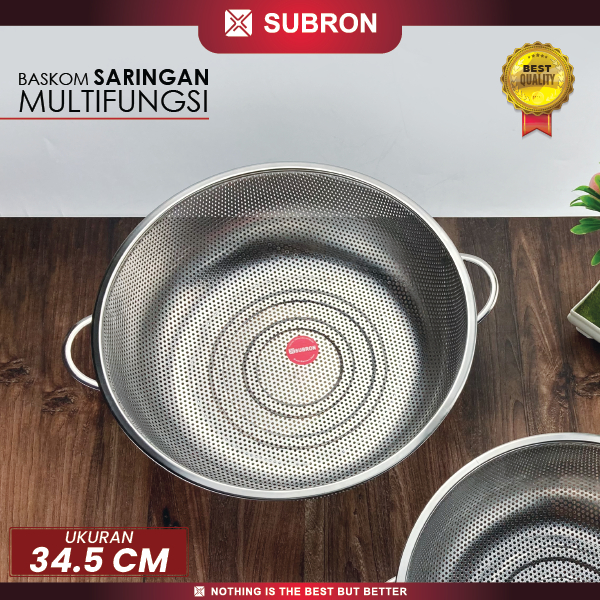 Jual SUBRON Saringan Multifungsi 34.5cm Baskom Lubang Cuci Buah Sayur ...